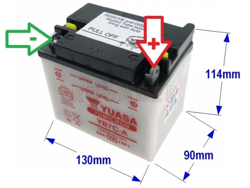 Akumulator YB7C-A - 12V 8Ah - Rooader.pl