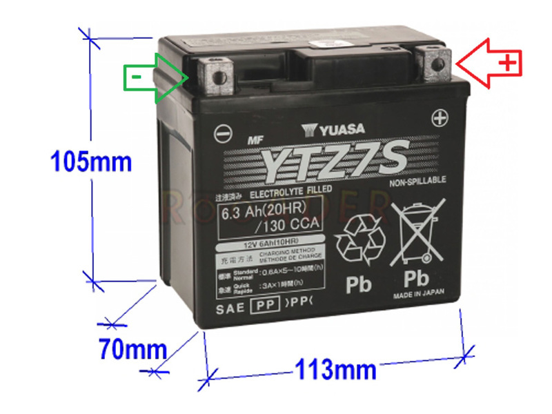 Akumulator YTZ7S (MF AGM) - 12V 6Ah - Rooader.pl