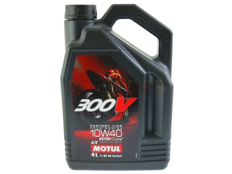 Olej MOTUL 300V 4T ESTER 10W40 - 100% syntetyczny olej do silników 4-suwowych (4 litry) - Rooader.pl