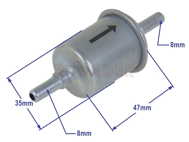 Filtr paliwa z króćcami Ø 8 mm - oryginał do BENELLI BN 125, Leoncino ...