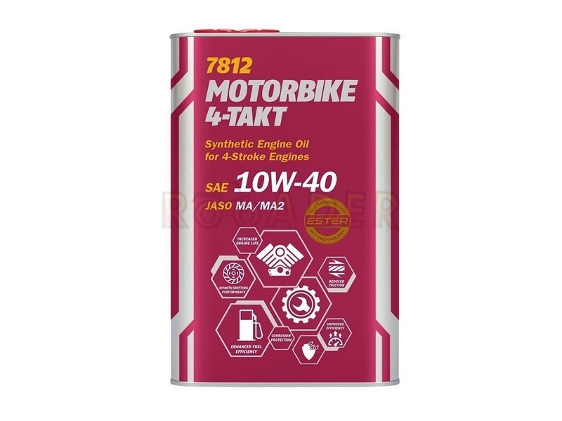 Olej MANNOL 4T MOTORBIKE 10W40 (7812) - 100% syntetyczny olej do ...
