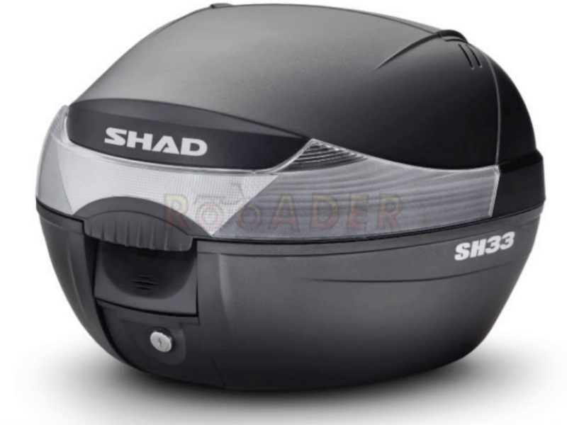 Kufer motocyklowy tylny 33 L - SHAD typ SH33, czarny + płyta montażowa - Rooader.pl