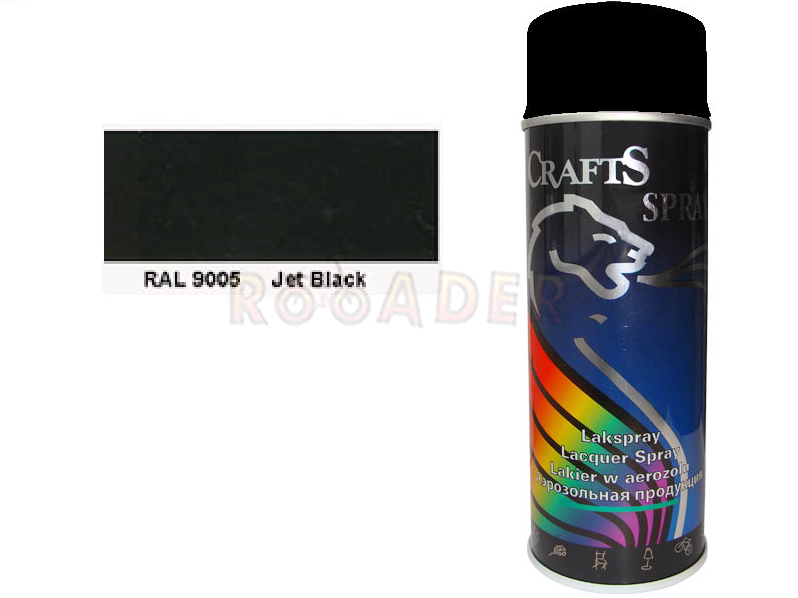 Lakier kolor czarny mat RAL-9005, 400ml - Rooader.pl